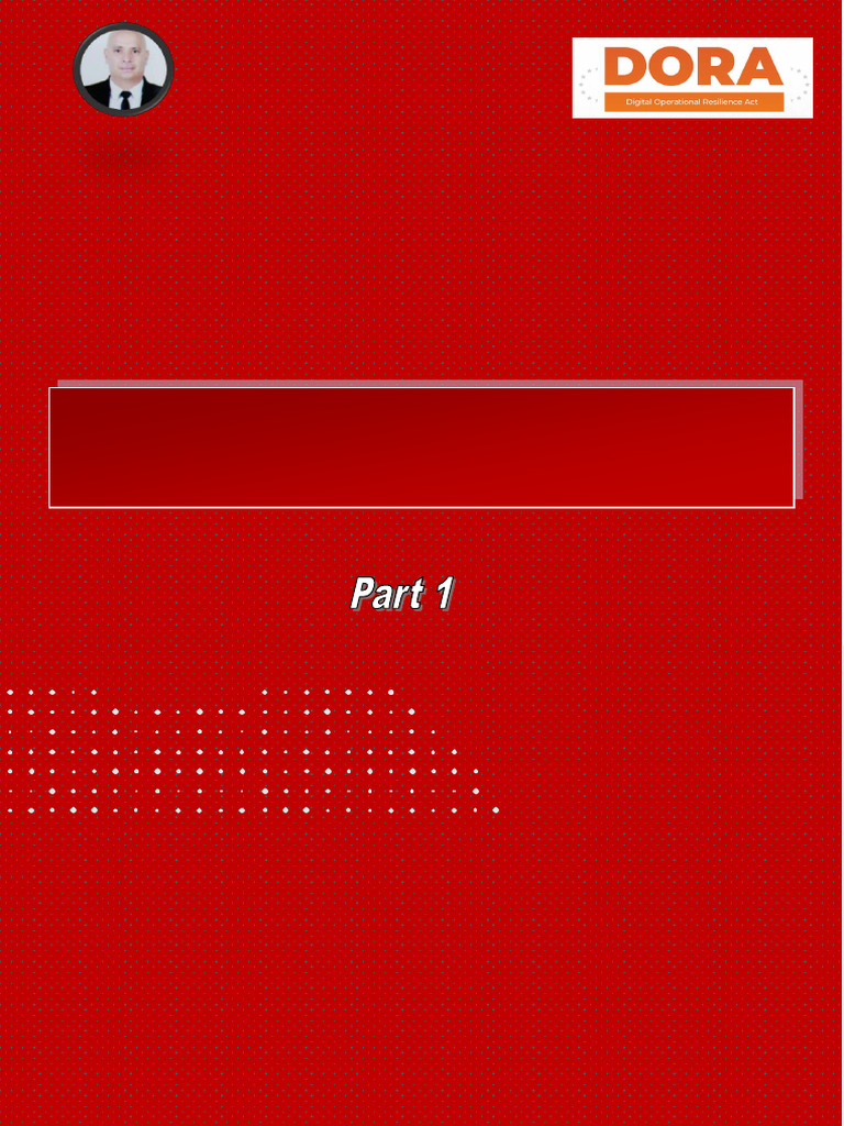 DORA LEAD MANAGER PART 1 Noureddine Kanzari 1736276022 | PDF | Computer Security | Security