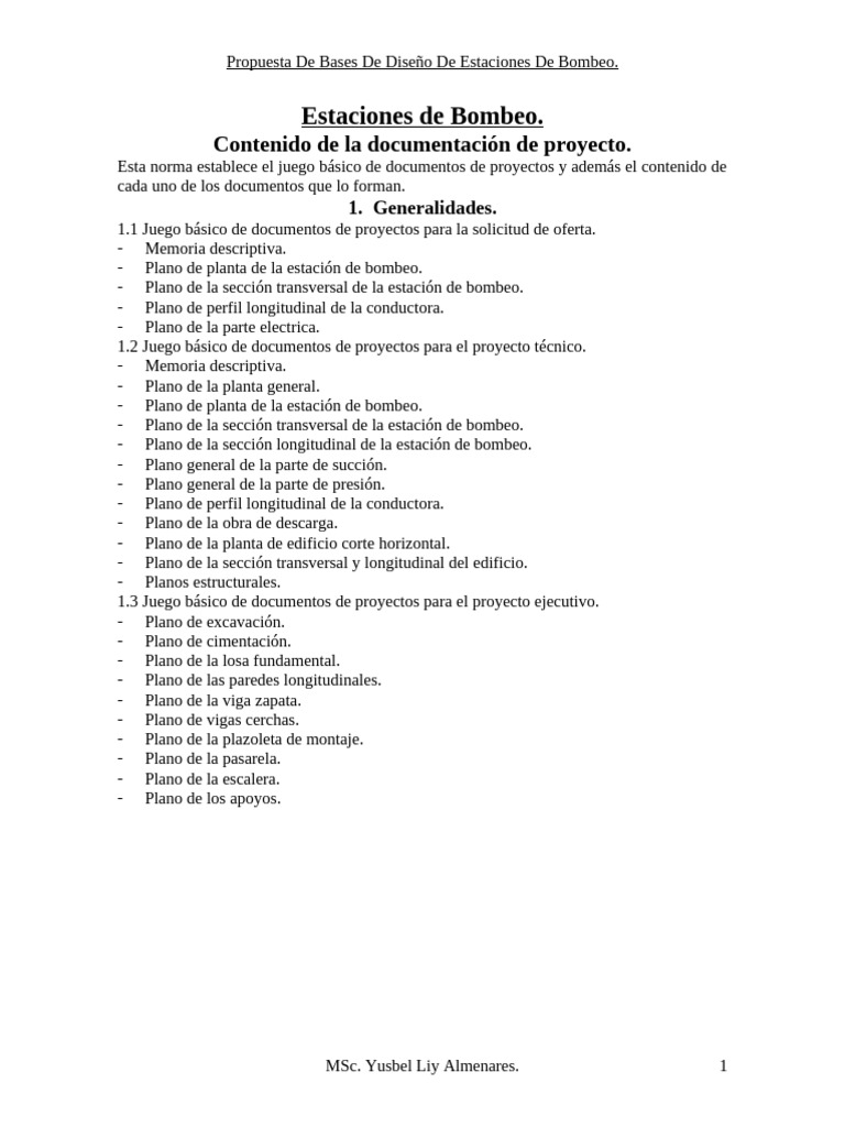 Estaciones de Bombeo. Norma de Diseño | PDF | Bomba | Gasolinera