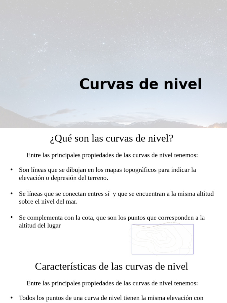 Curvas de Nivel: Definición y Características | PDF | Curva | Línea de ...
