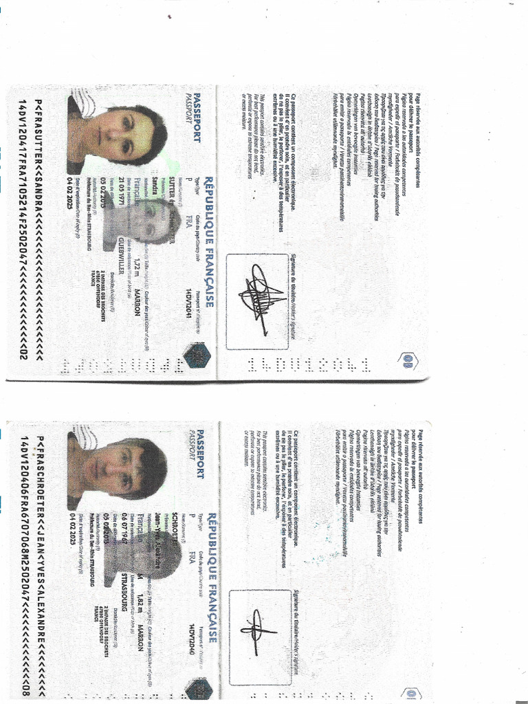 13 & 14 SCHROETER M Et Mme Passeport | PDF