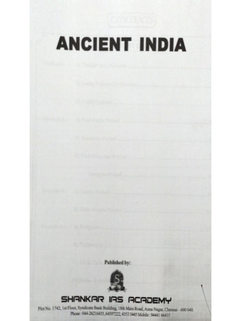 pdfcoffee.com_ancient-india-shankar-ias-academy--pdf-free | PDF