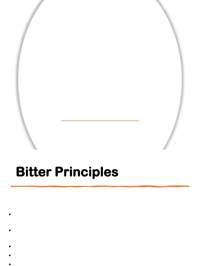 Overview of Bitter Principles in Plants | PDF | Solubility | Chemical ...