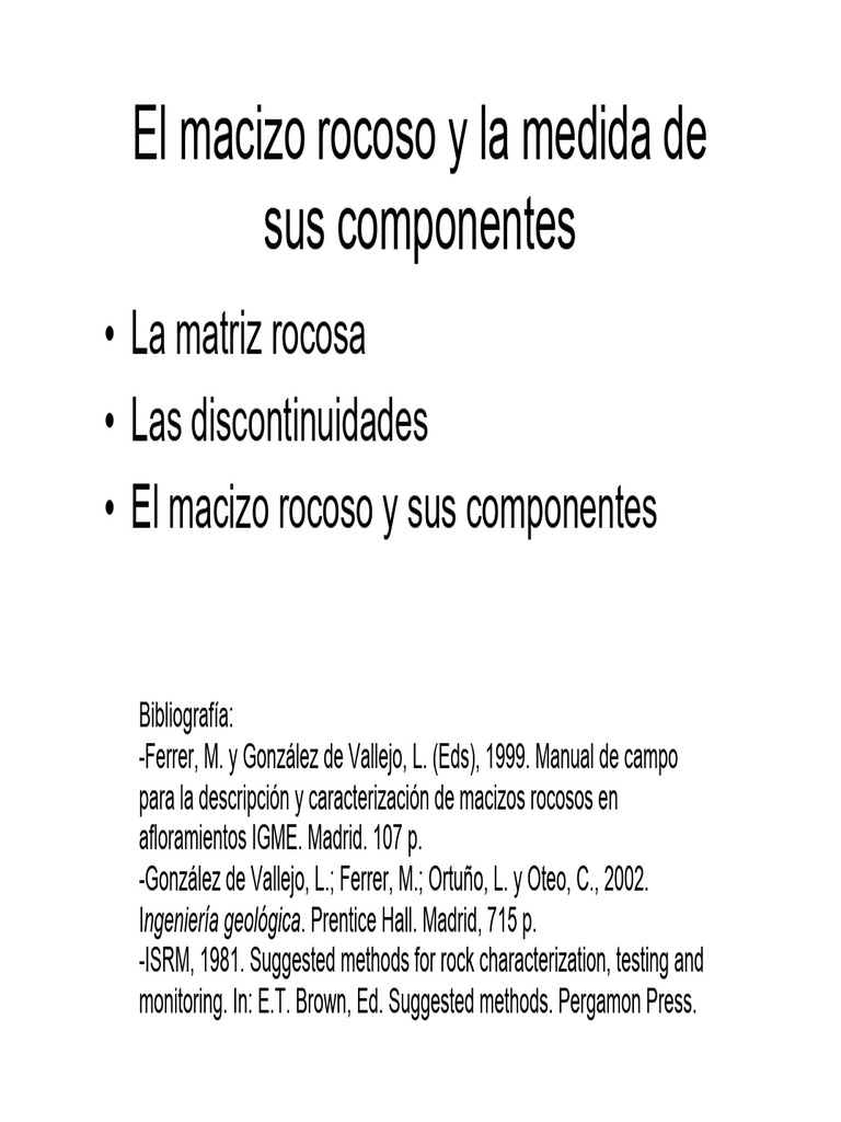 Clasificación Del Maciso Rocos | PDF | Roca (geología) | Falla (geología)