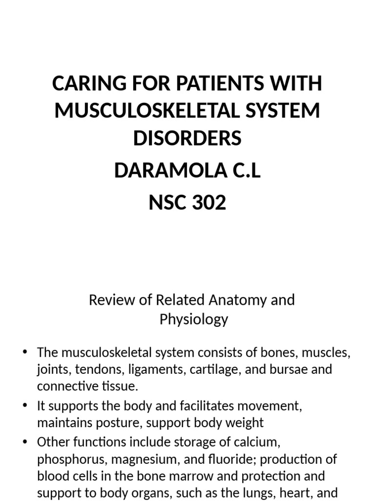 Disorders of Musculoskeletal System-1 | PDF | Human Musculoskeletal ...