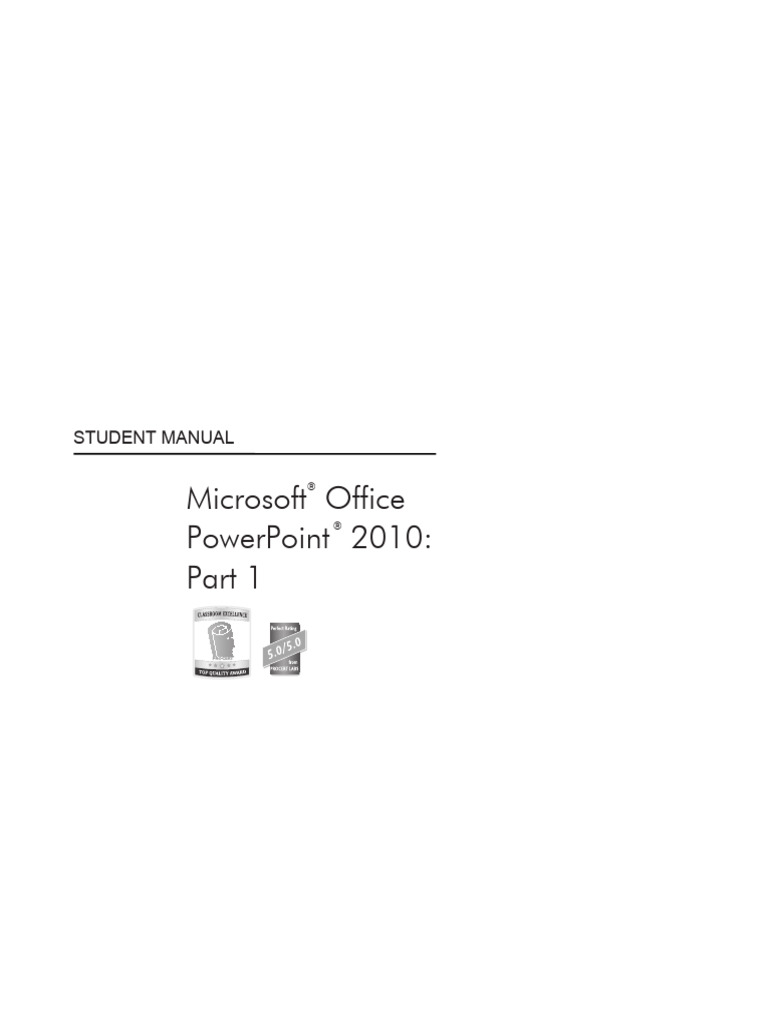 C Manuals PowerPoint PowerPoint 2010 Part 1 | PDF | Window (Computing ...