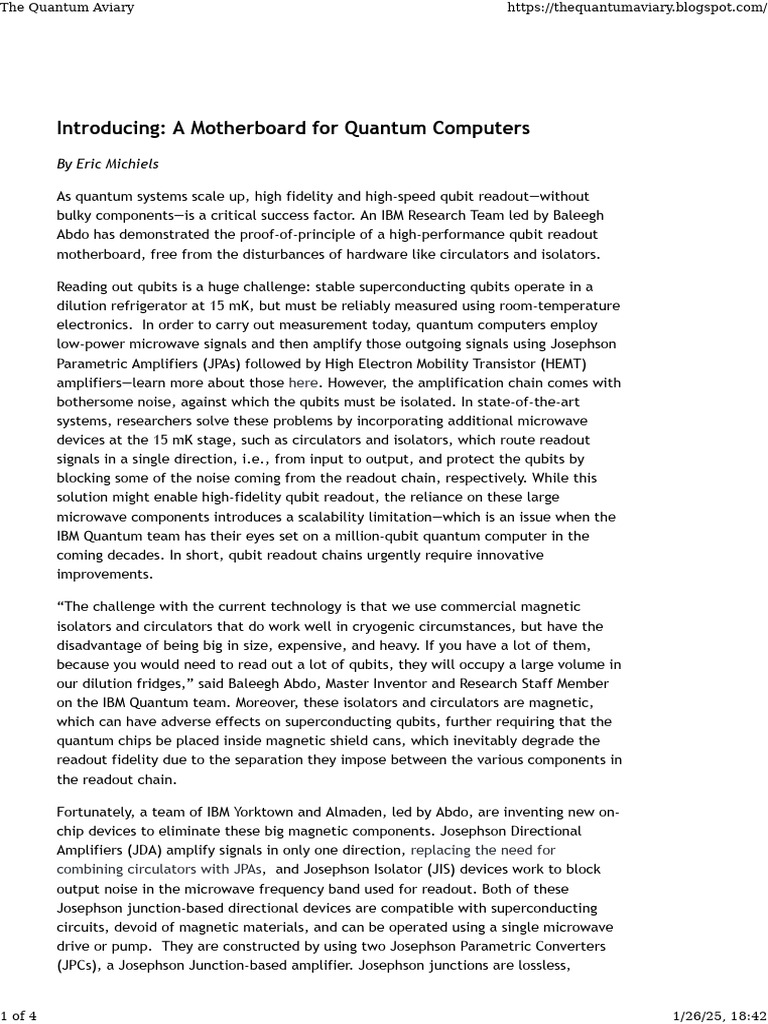 Introduction-A Motherboard for Quantum Computers | PDF | Amplifier ... Introduction-A Motherboard for Quantum Computers | PDF | Amplifier ...