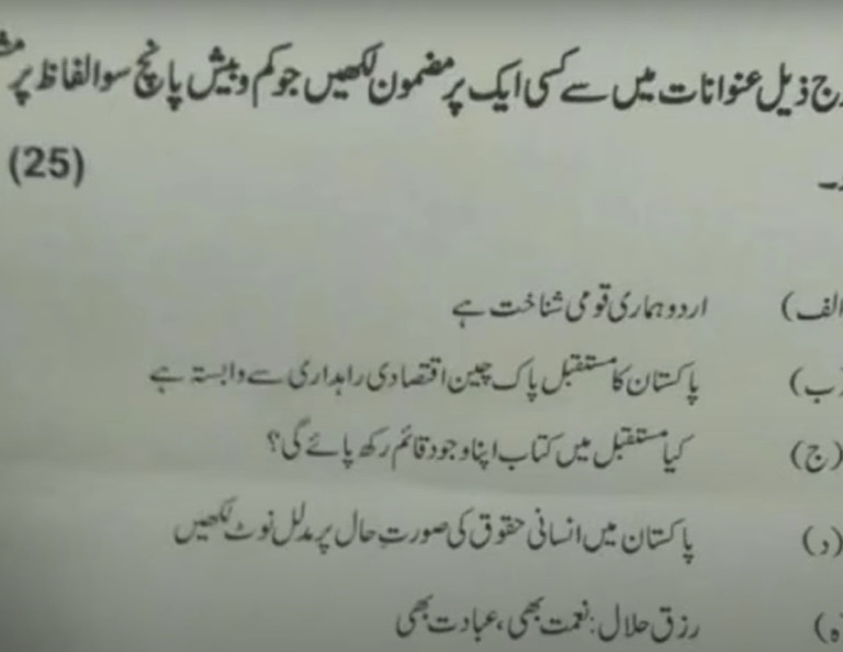 PMS Ministerial Qouta Past Paper Urdu 2021 | PDF