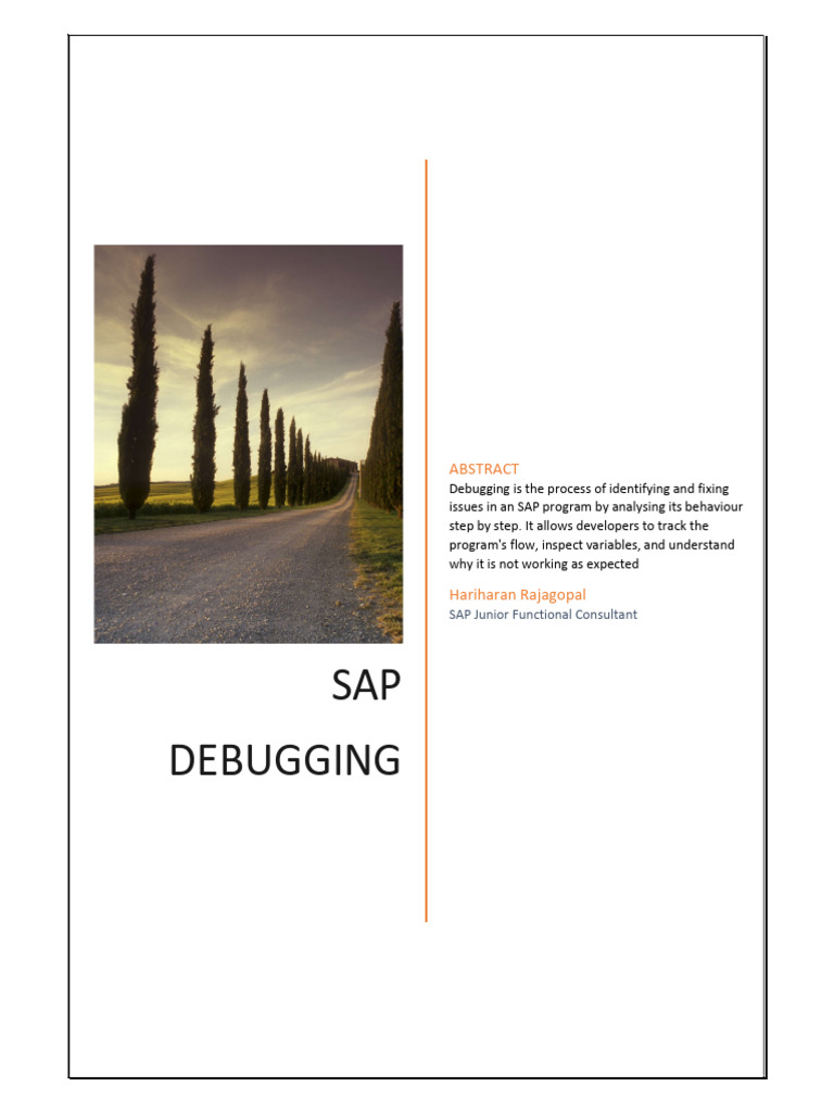 SAP DEBUGGING | PDF | Debugging | Software SAP DEBUGGING | PDF | Debugging | Software