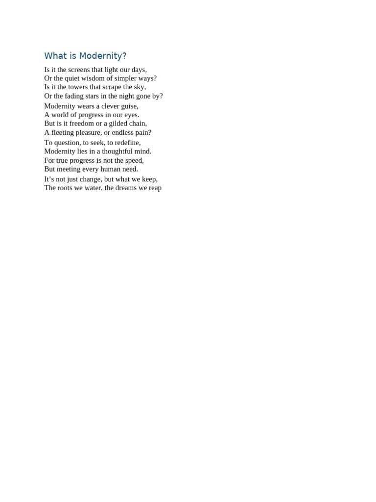What Is Modernity | PDF