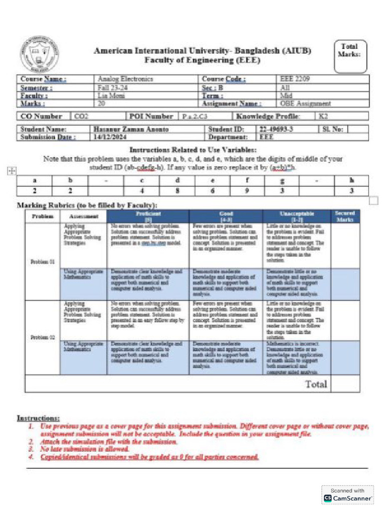 OBE Assignment (22-48693-3) | PDF