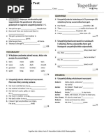 Impulse 3 Unit 4 Vocabulary Test | PDF