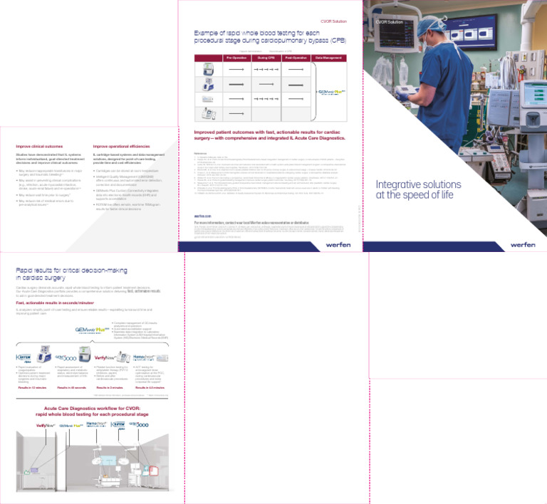 Acute Care Diagnostics Portfolio CVOR Folder | PDF | Medical ...