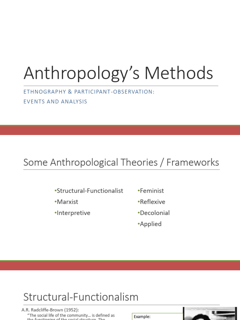 Lecture 3b Methods Event | PDF | Social Structure | Anthropology