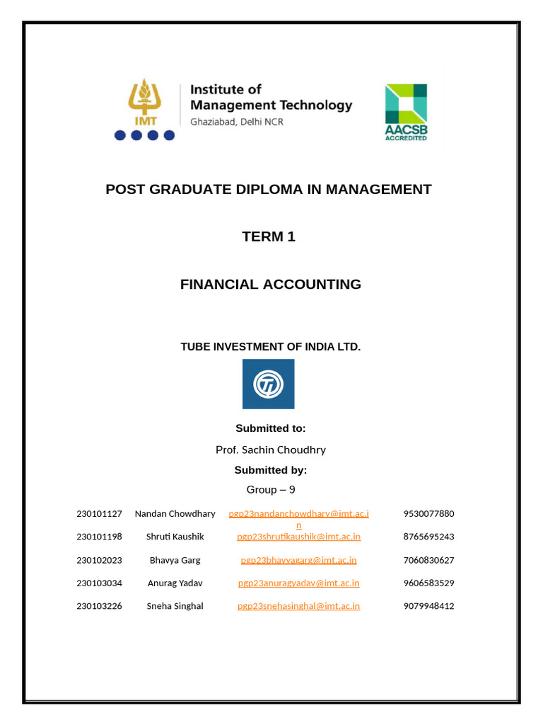 FA Final Report | PDF | Expense | Dividend