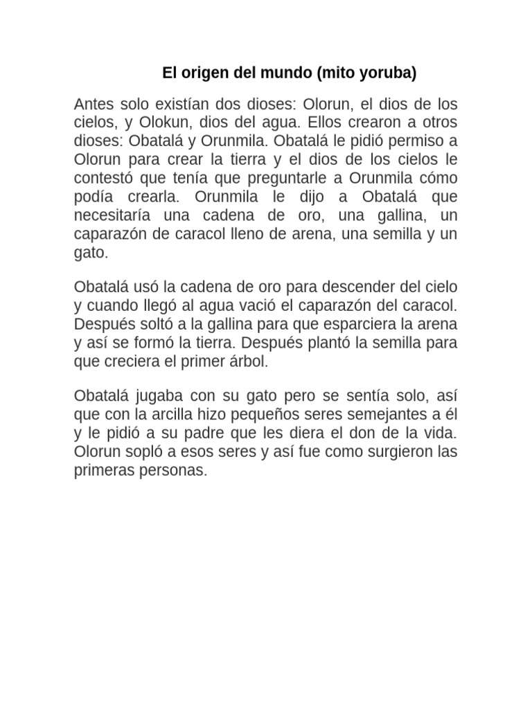 El Origen Del Mundo | PDF