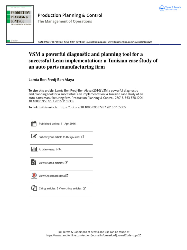 VSM A Powerful Diagnostic and Planning Tool For A Successful Lean ...