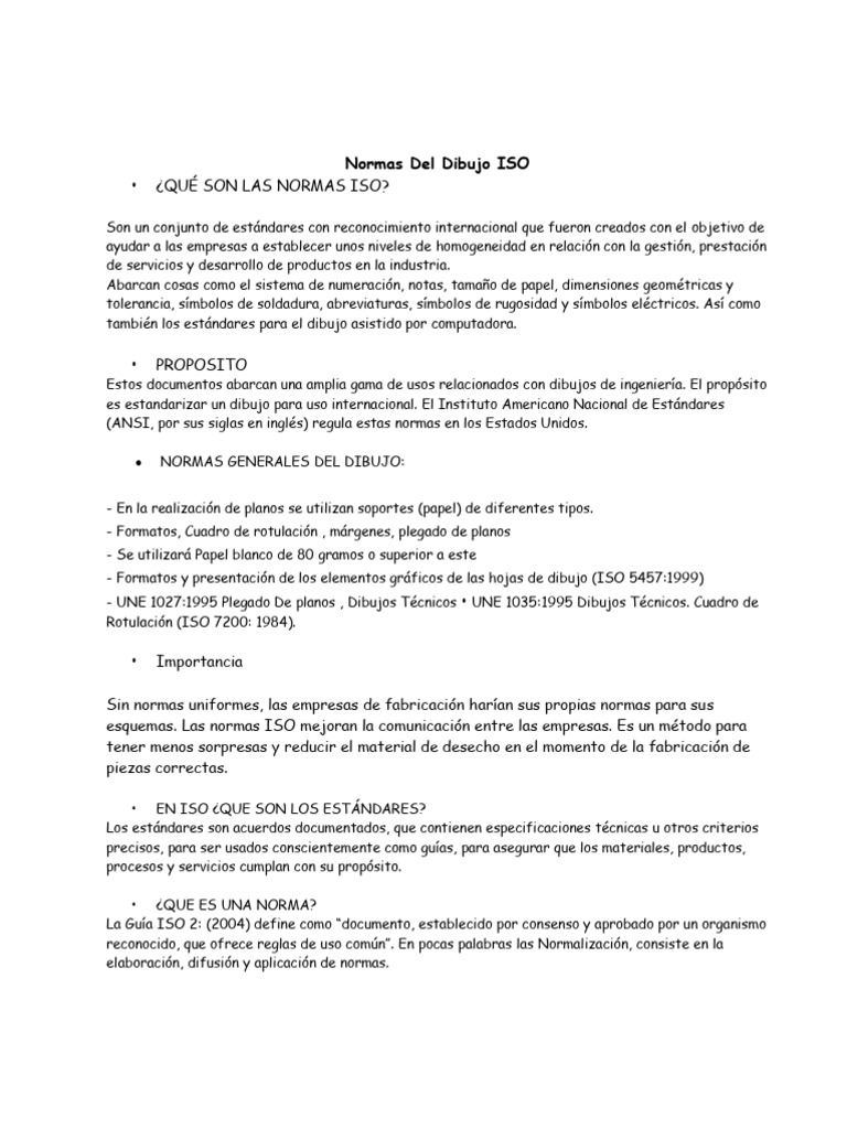 ISO (En Dibujo Técnico) | PDF