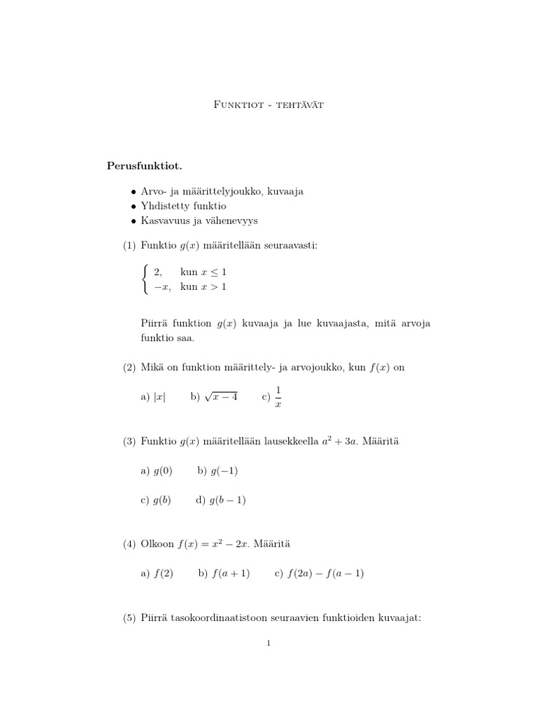 Funktio Teht | PDF