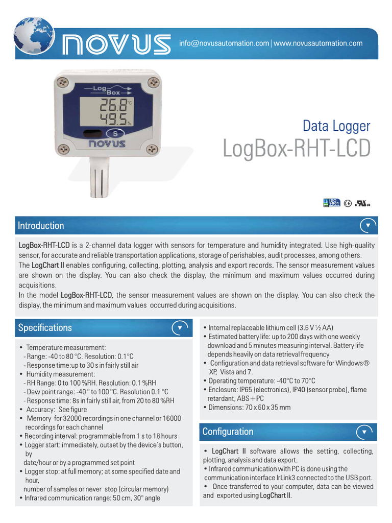 Flyer Logbox RHT-LCD | PDF