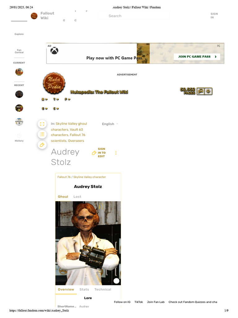 Audrey Stolz - Fallout Wiki - Fandom | PDF