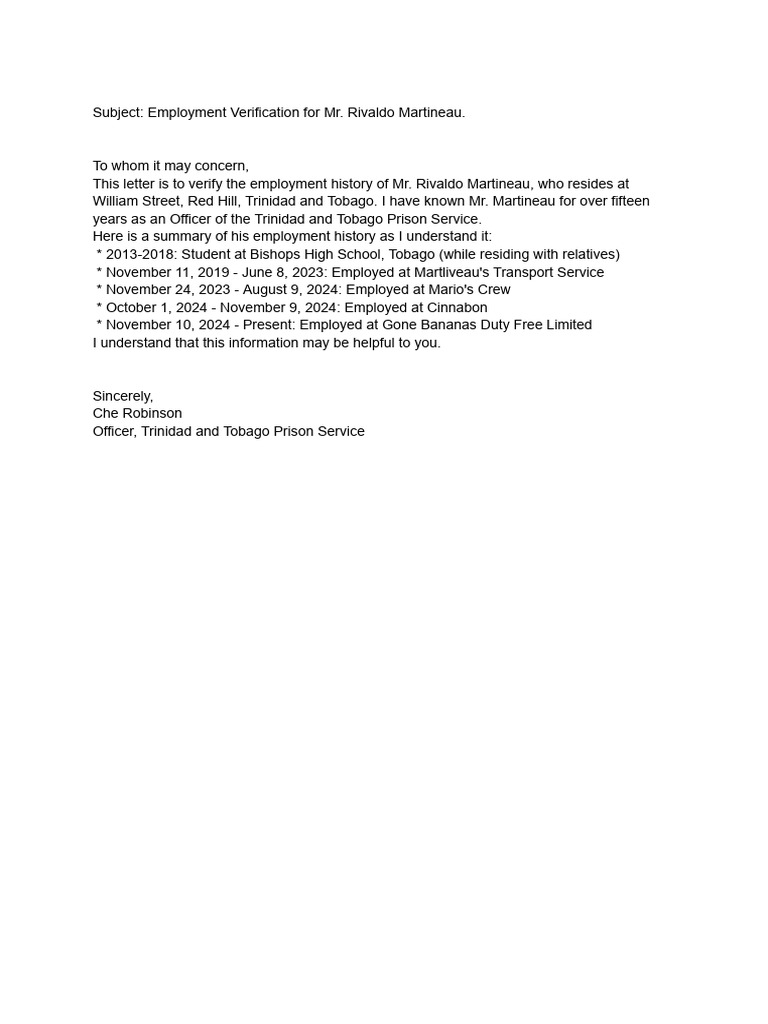 Rivaldo Gap Letter | PDF