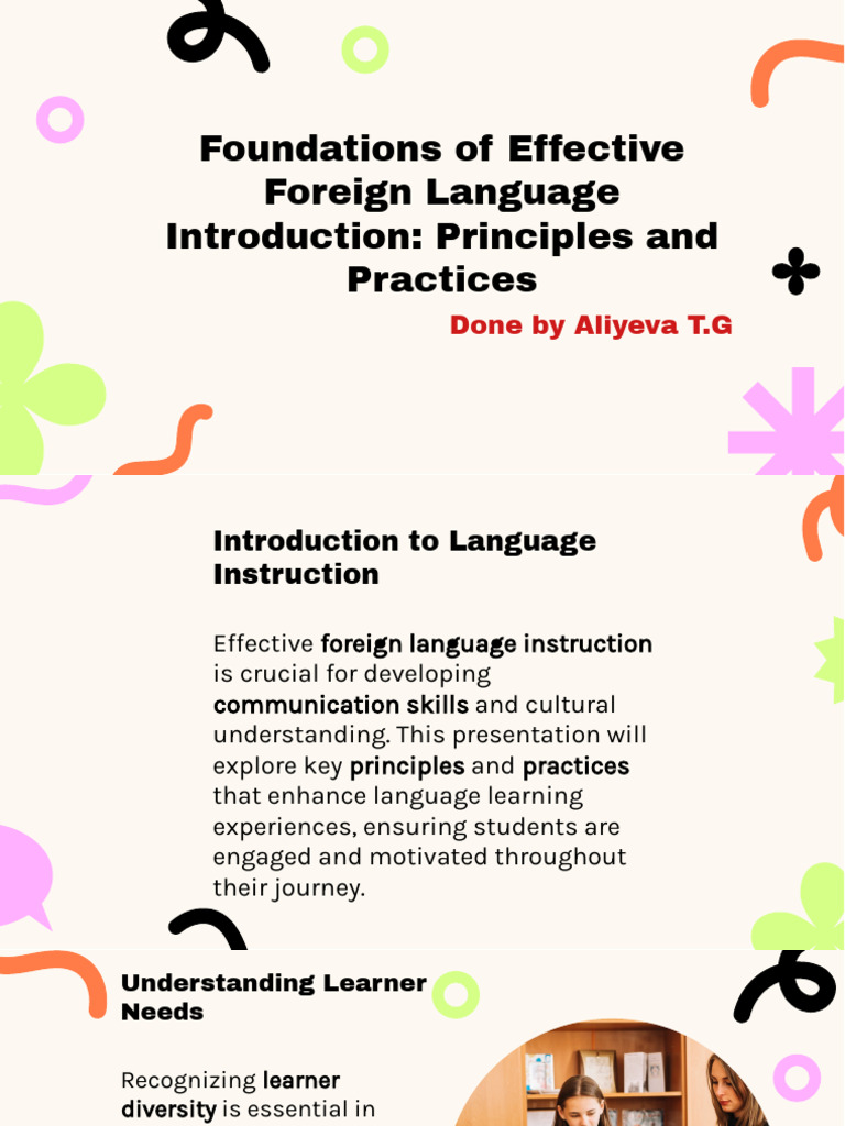 Principals of teaching foreign languages Aliyeva T.G | PDF | Learning ...