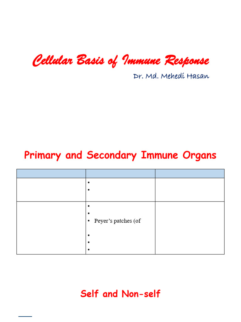 Cellular Basis of Immune Response | PDF | T Cell | T Helper Cell