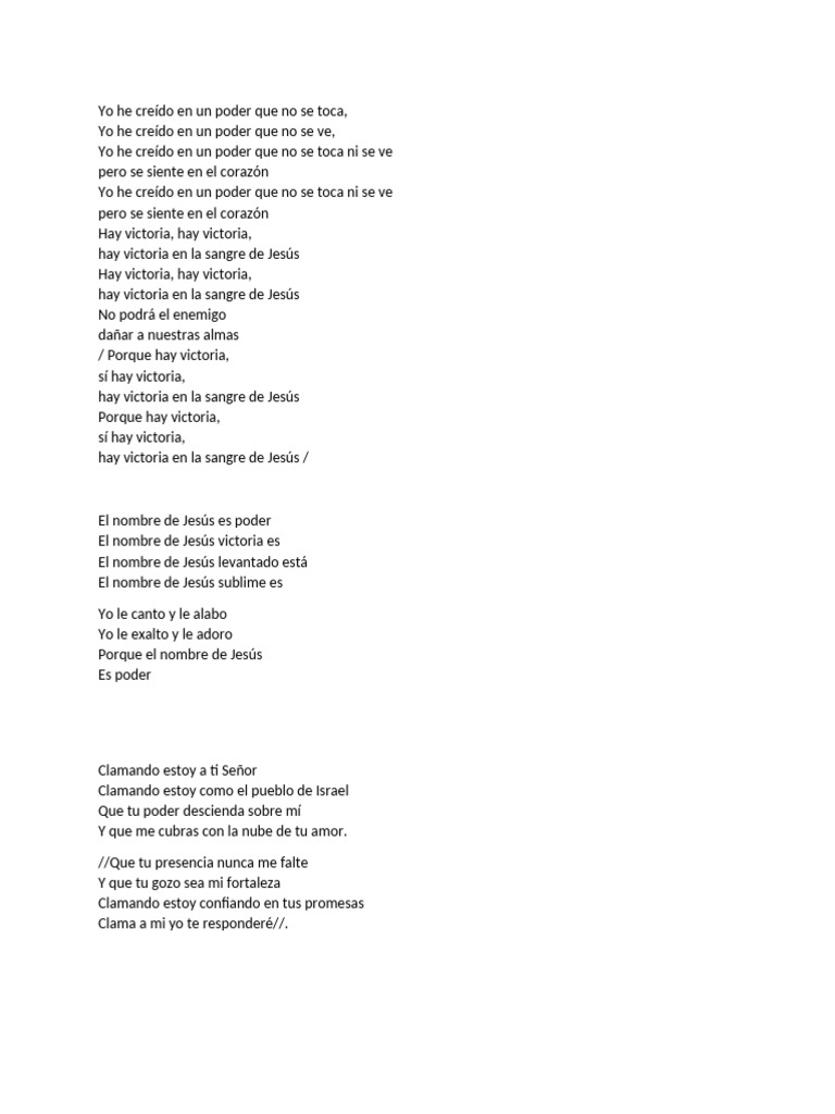 Yo He Creído en Un Poder Que No Se Toca | PDF | Jesús