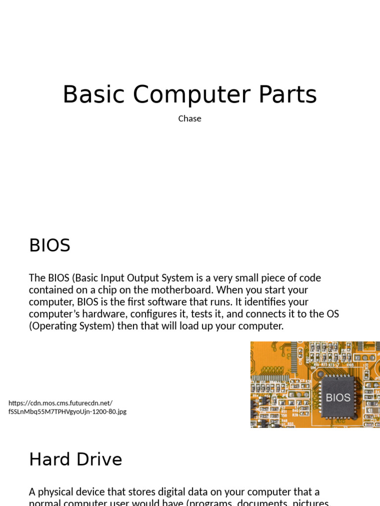 Basic Computer Parts | PDF | Usb | Bios