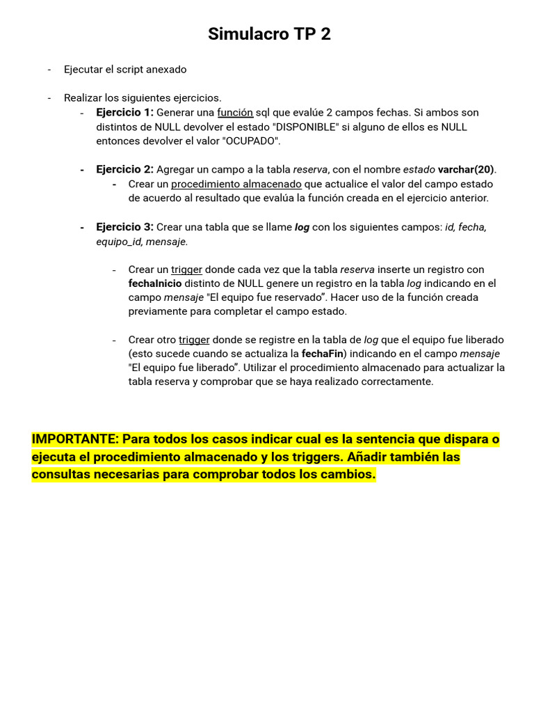 Simulacro TP 2 | PDF