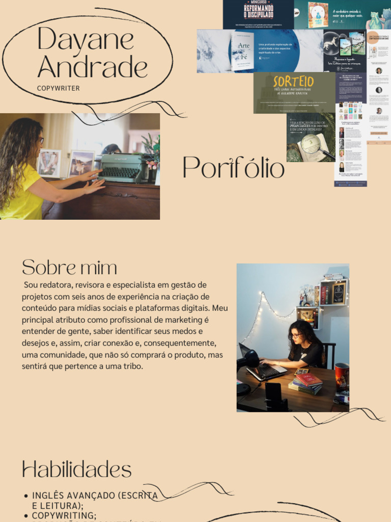 Portfólio Dayane Andrade | PDF | Marketing | Redes sociais