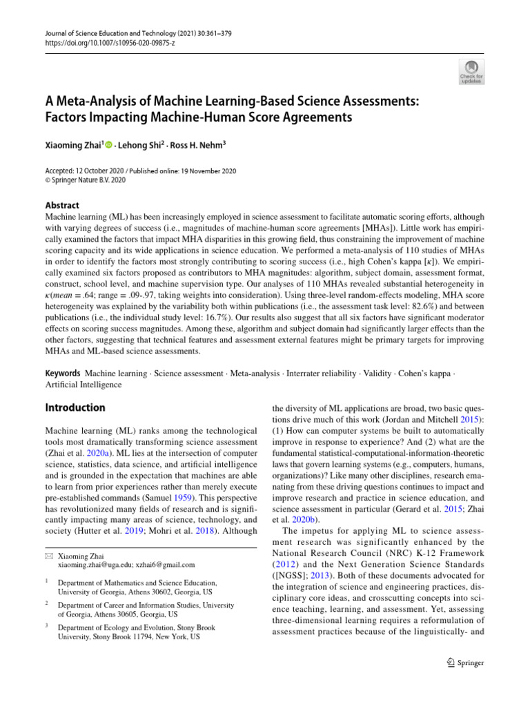 Uma Meta-Análise de Machine Learning | PDF | Machine Learning | Meta Analysis