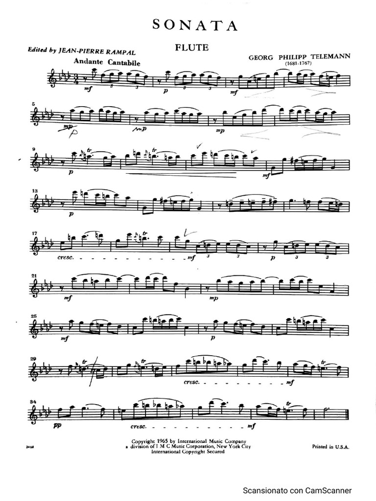 Telemann Sonata in fa minore | PDF