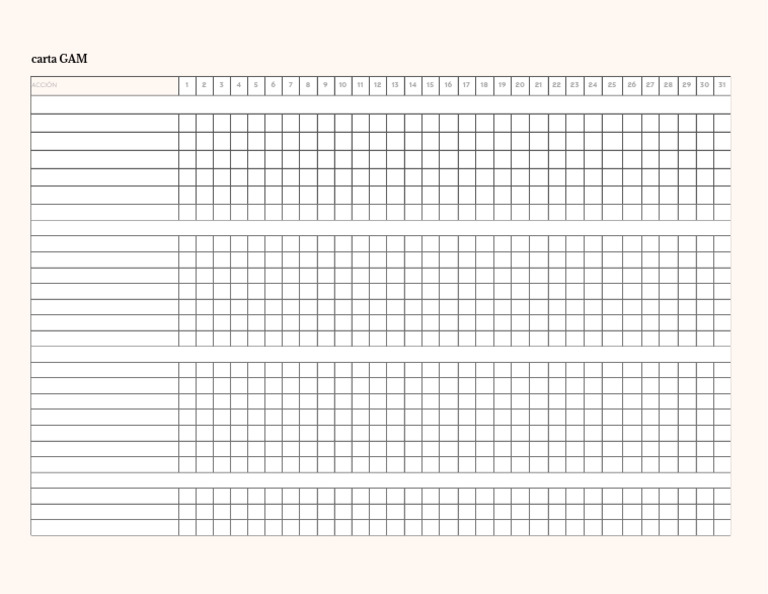 Planilla Carta Gam | PDF