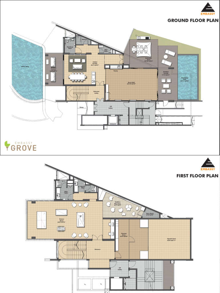 Multi-Level Recreational Facility Plan | PDF | Room | Bathing