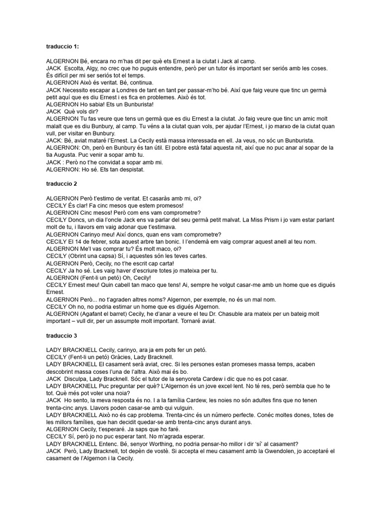 The Importance of Being Earnest | PDF