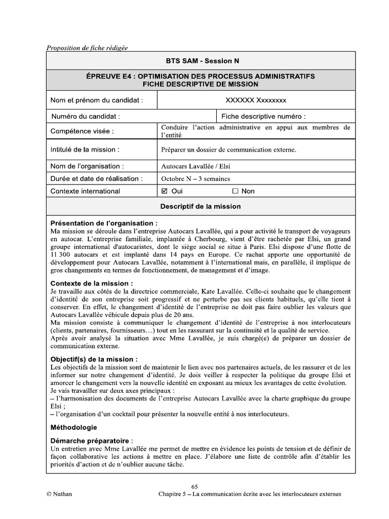 OPA - Exemple de Fiche D'activité Activité 1 - Chapitre 5 - Communication Externe | PDF