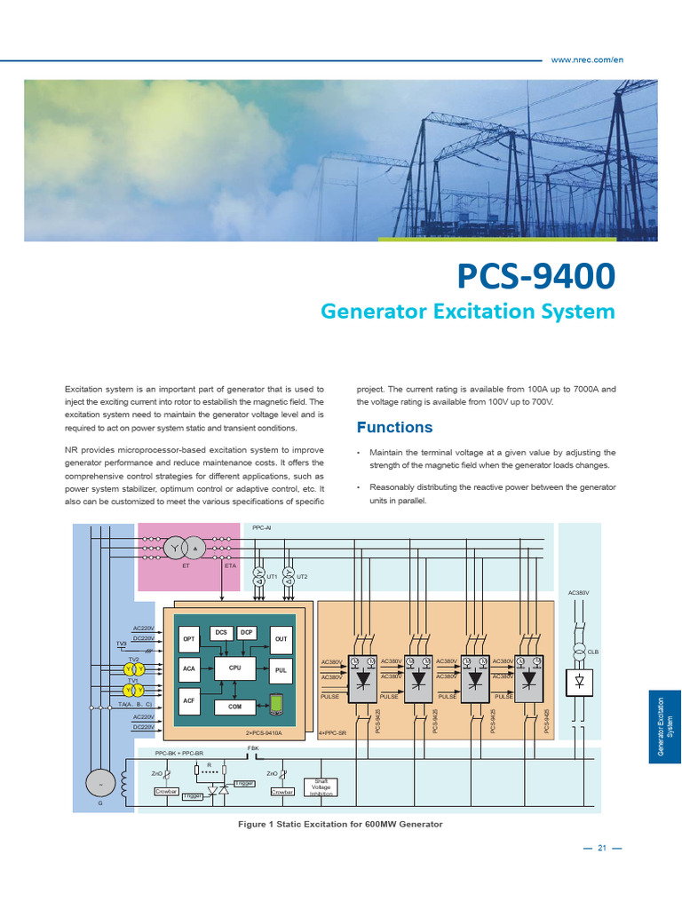 Generator Excitation System Overview | PDF | Alternating Current ...