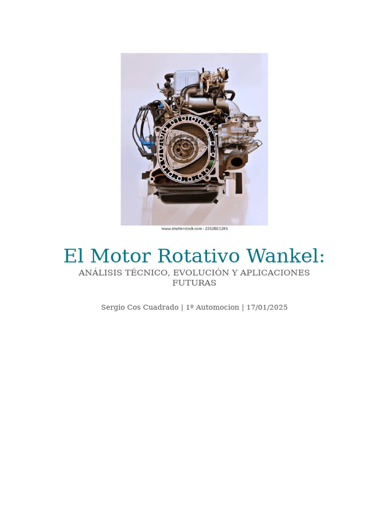 El Motor Rotativo Wankel | PDF | Motores | Ingeniería mecánica