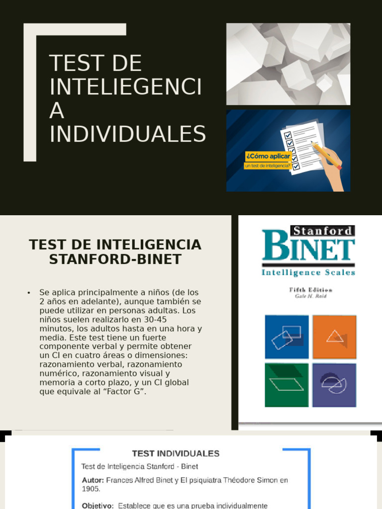ESCALA DE STANFORD BINET | PDF | Inteligencia | Cociente de inteligencia