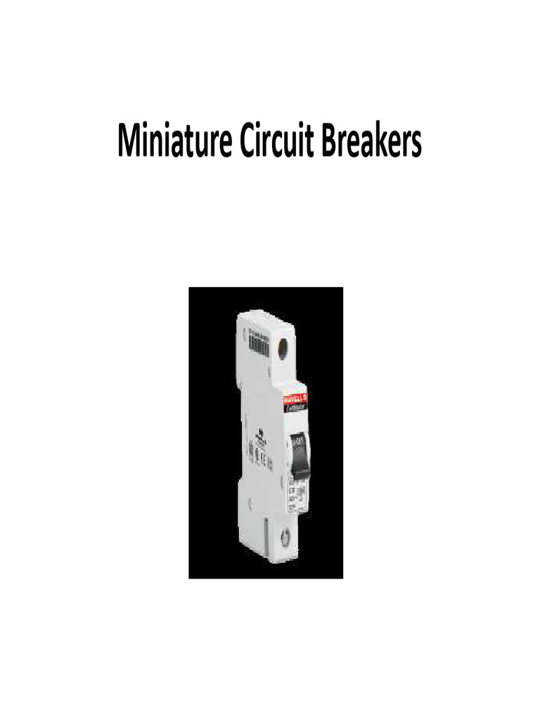 MCB and MCCB (Compatibility Mode) - 1 | PDF | Power (Physics) | Equipment