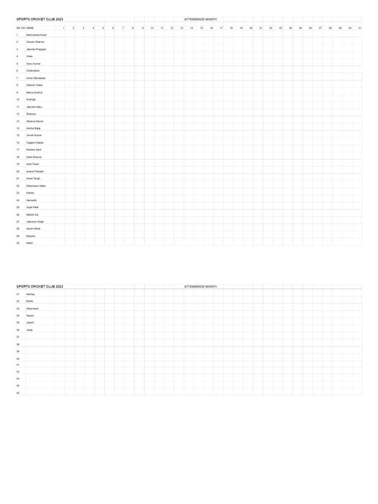 final club sheet | PDF