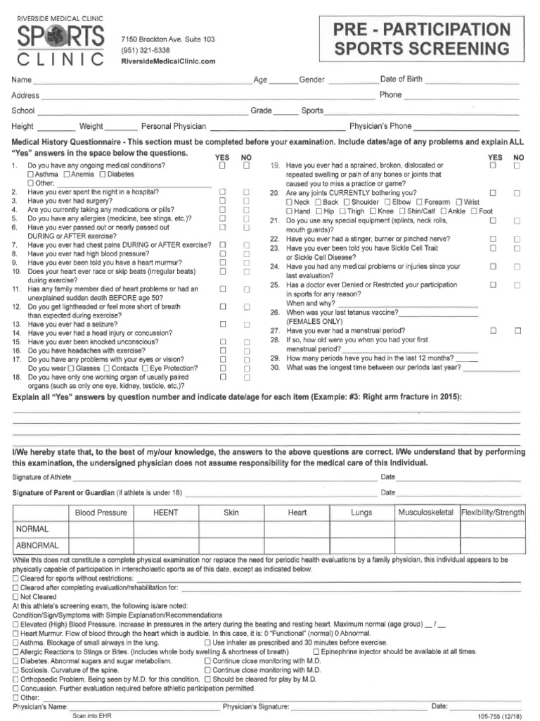 MVUSD Physical-Screening Form | PDF