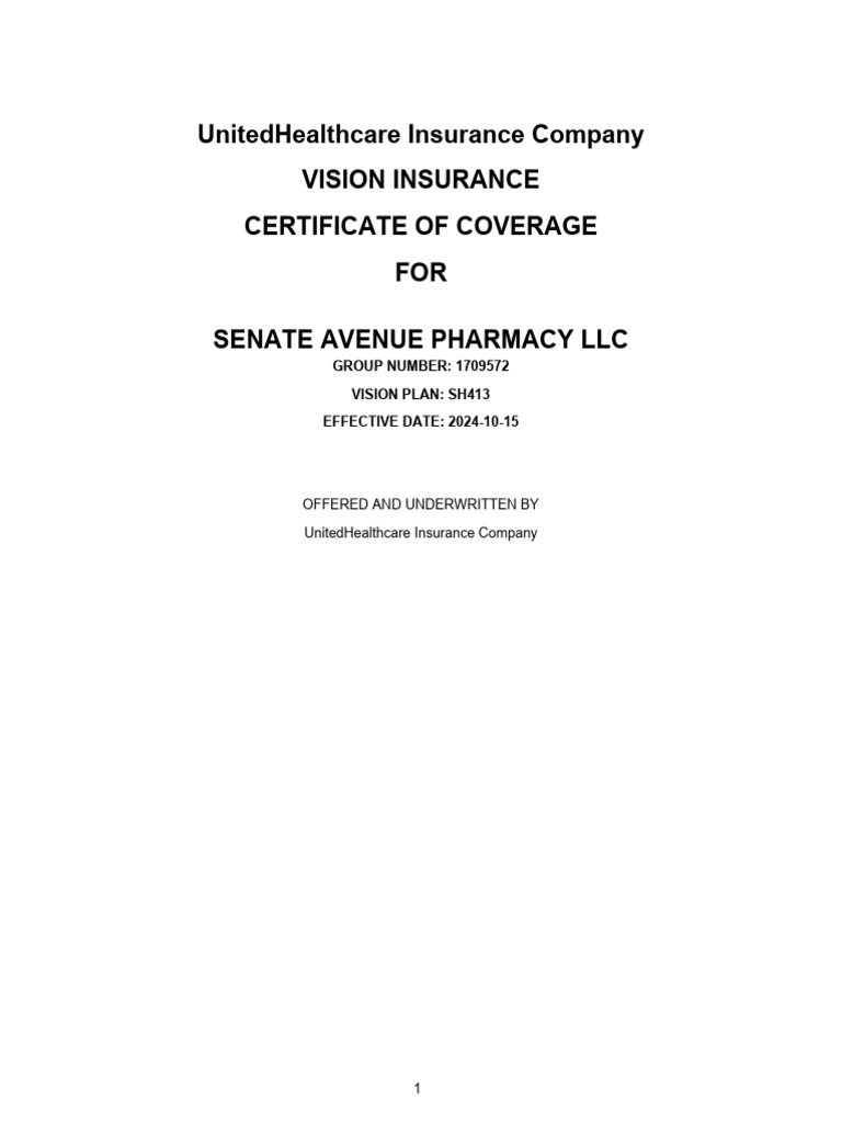 United Health Vision Member Handbook | PDF | Consolidated Omnibus ...