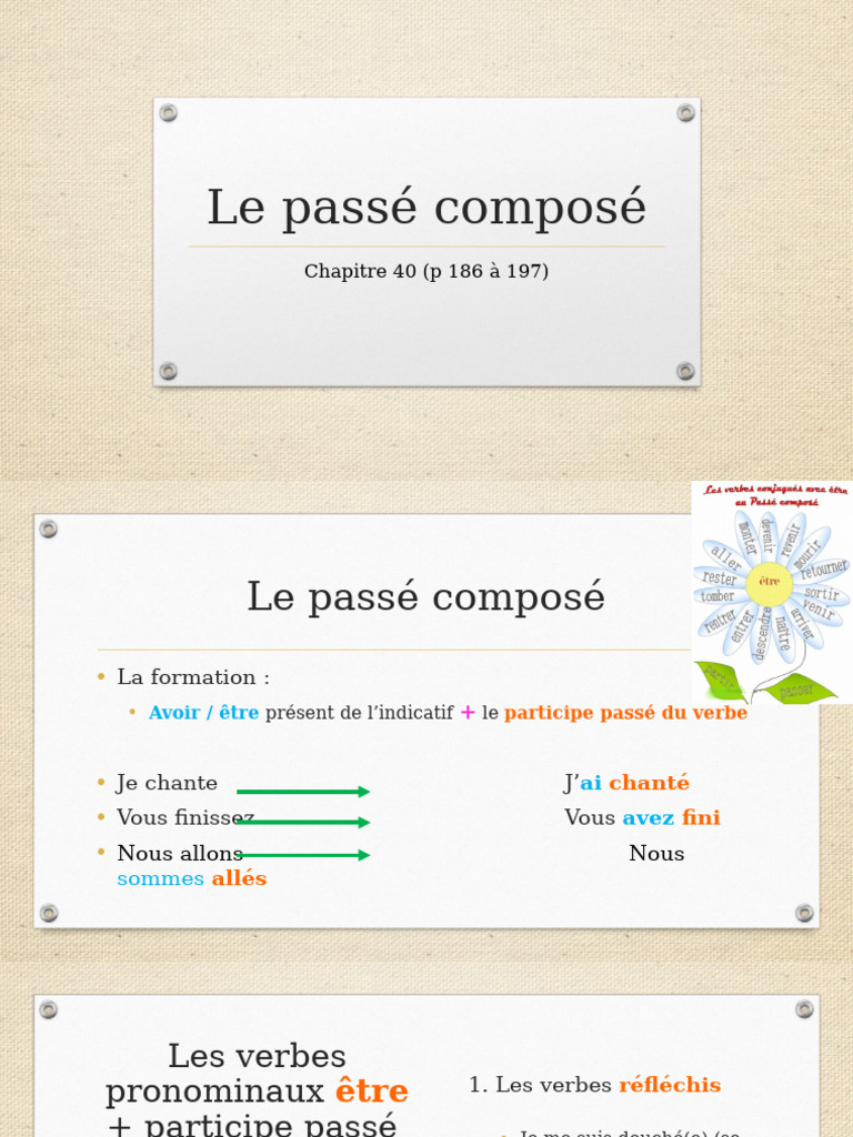 Formation et usage du passé composé | PDF | Question | Nombre grammatical