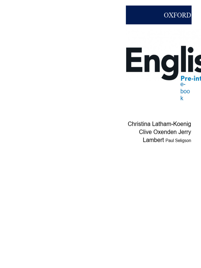 English File 4th Edition Pre Intermediate Students Book - Desconocido ...