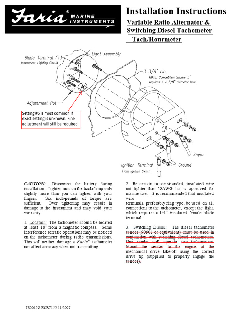 Faria Calibration and Oil-Water Guage Installationv2 | PDF ...