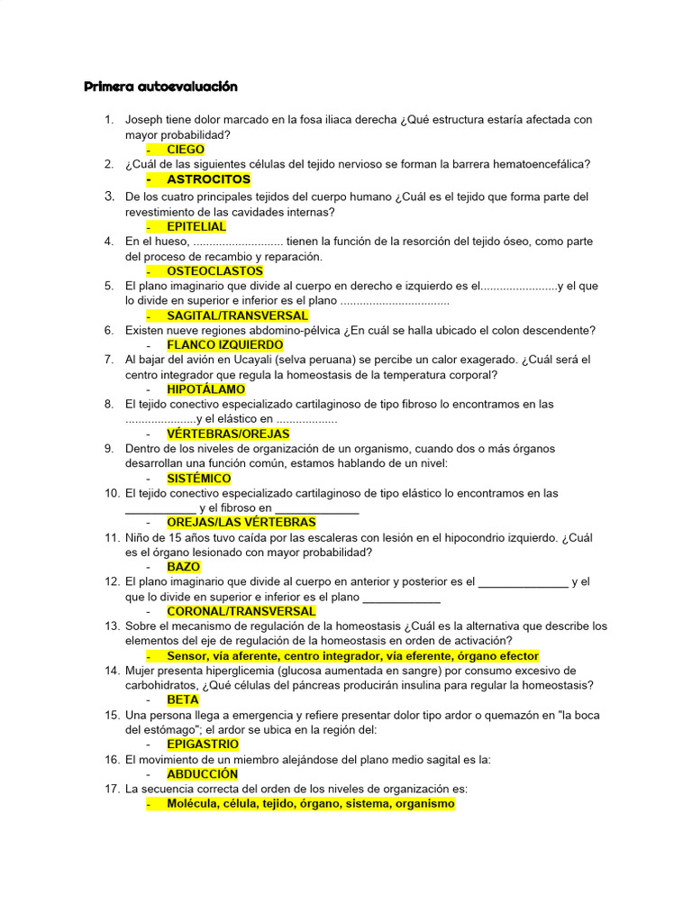 Preguntas | PDF | Corazón | Sistema circulatorio