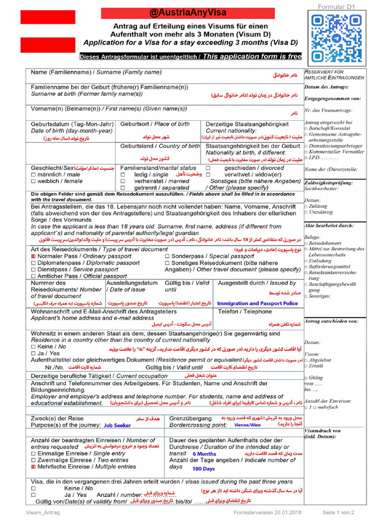 Antrag D-Visum Guide | PDF