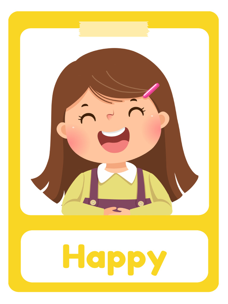 Feelings Flashcards For Kindergarten | PDF